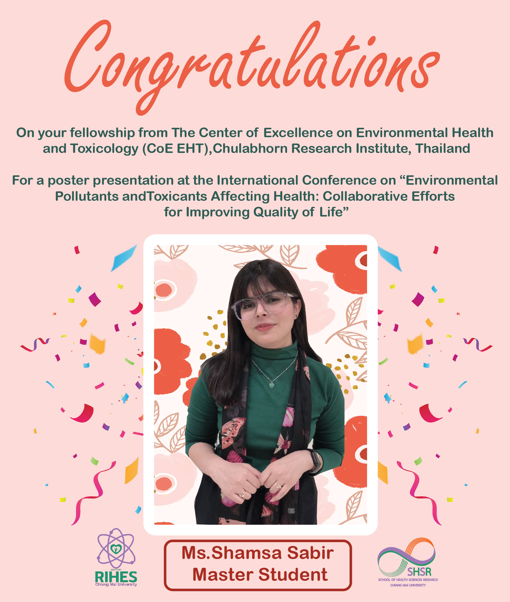 Congratulations to Master Student under supervision on receiving a ...